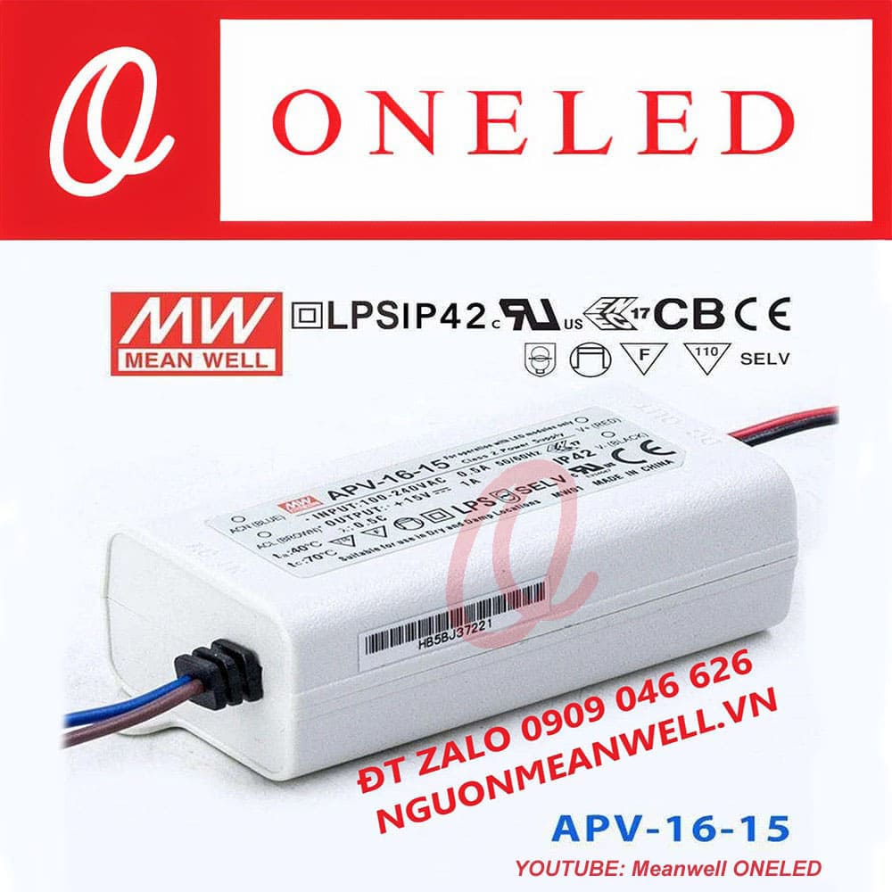 Bộ Nguồn Dạng Tĩnh APV-16-15 - 0909153888 Meanwell HCM Hà Nội