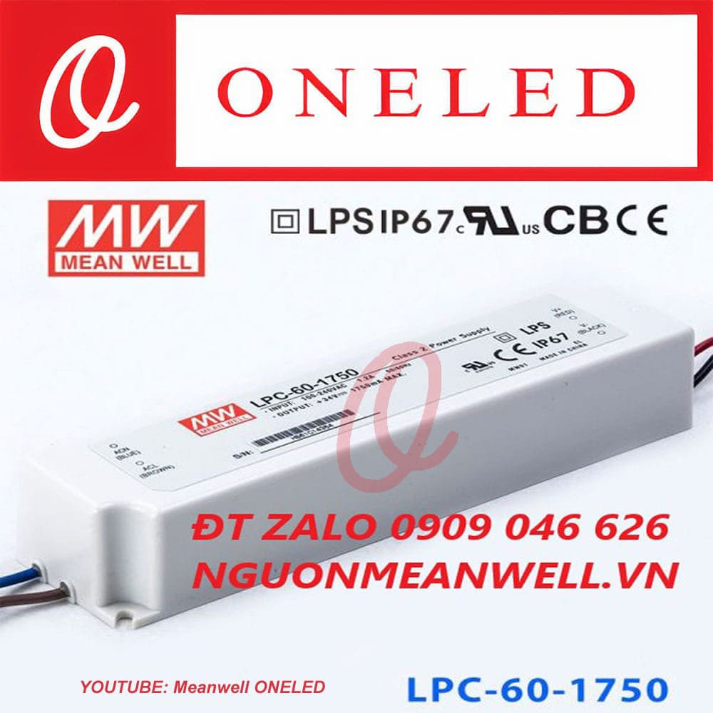 Bộ Nguồn Dạng Tĩnh LPC-60-1750 - Meanwell 0909153888 HCM HN