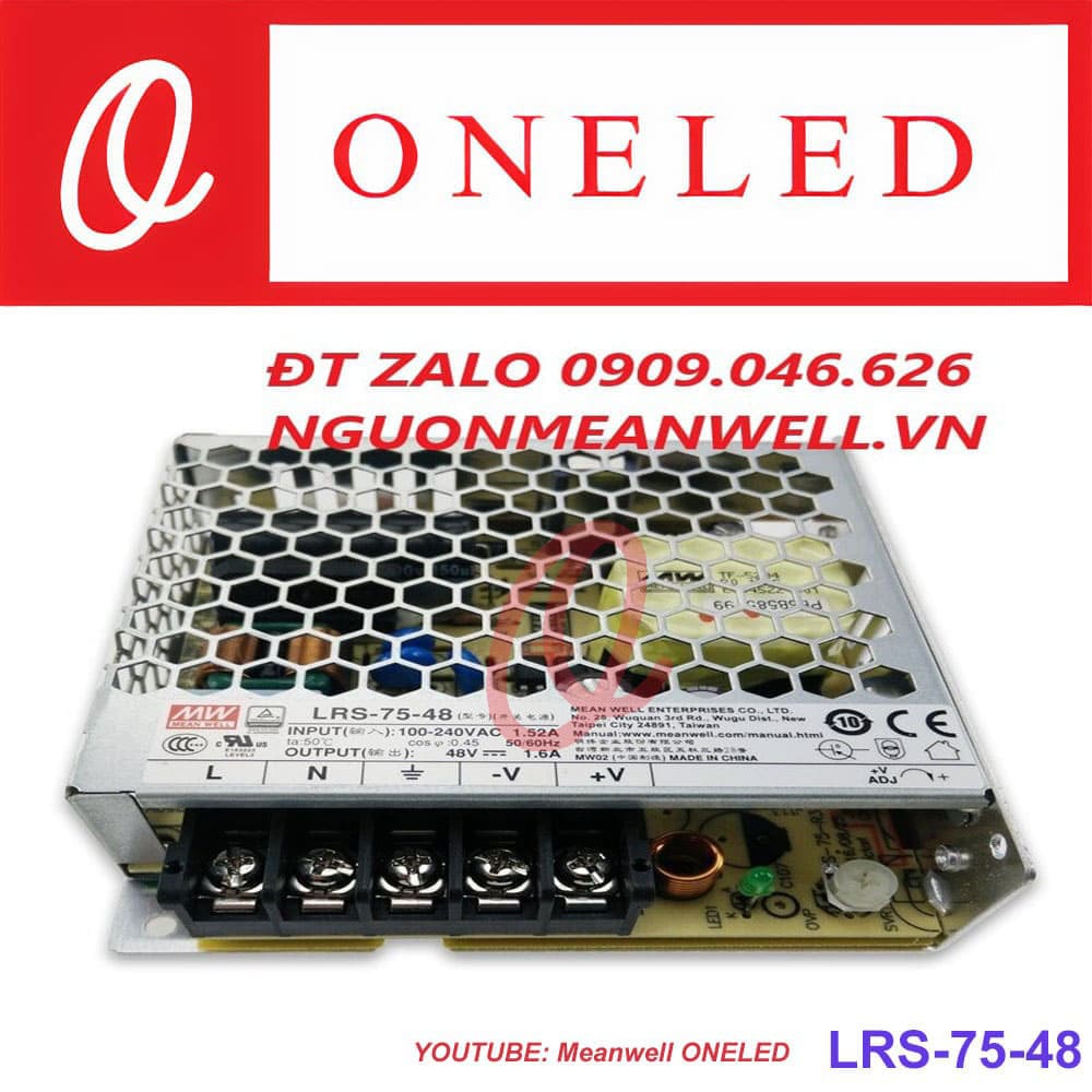Bộ Nguồn Dạng Tĩnh LRS-75-48 - 0909153888 Meanwell HCM Hà Nội