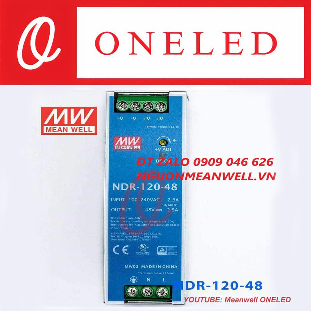 Bộ Nguồn Dạng Tĩnh NDR-120-48 - 0909153888 Meanwell HCM Hà Nội