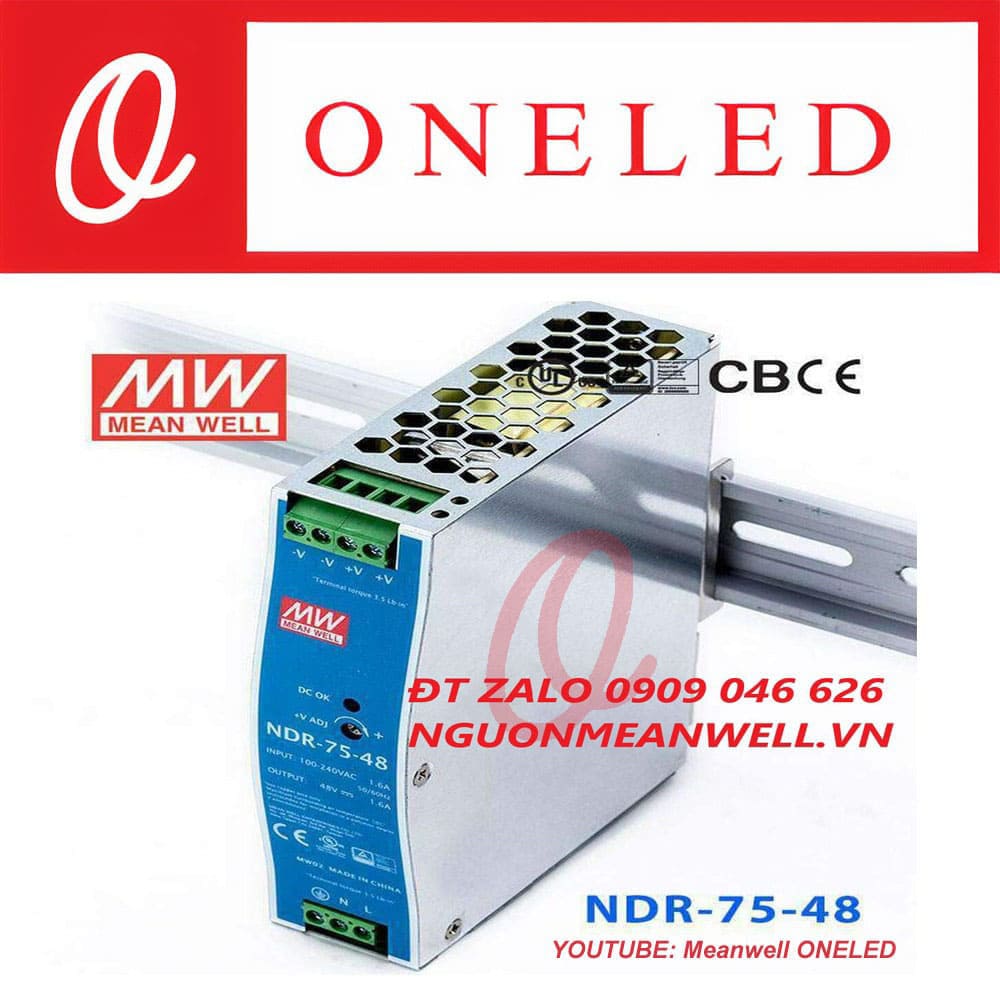 Bộ Nguồn Dạng Tĩnh NDR-75-48 - 0909153888 Meanwell HCM Hà Nội