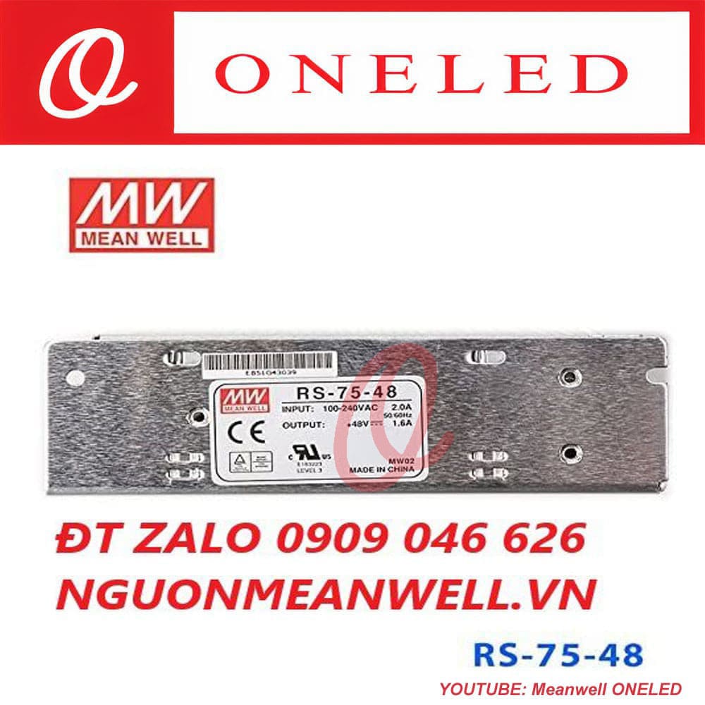 Bộ Nguồn Dạng Tĩnh RS-75-48 - 0909153888 Meanwell HCM Hà Nội