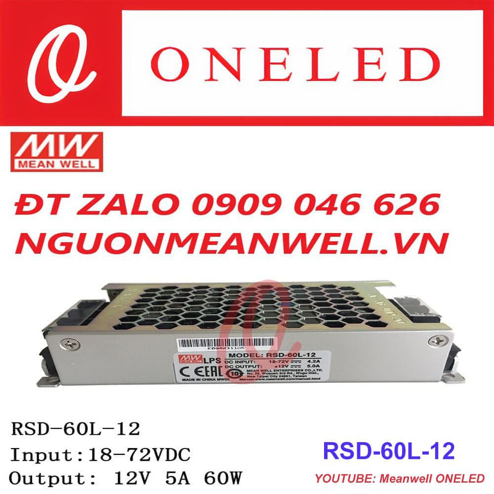 Bộ Nguồn Dạng Tĩnh RSD-60L-12 - 0909153888 Meanwell HCM Hà Nội