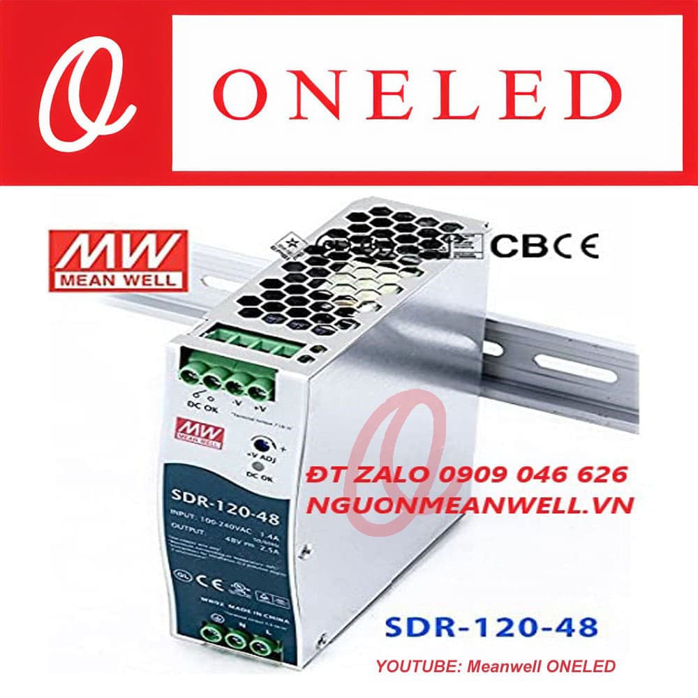 Bộ Nguồn Dạng Tĩnh SDR-120-48 - 0909153888 Meanwell HCM Hà Nội